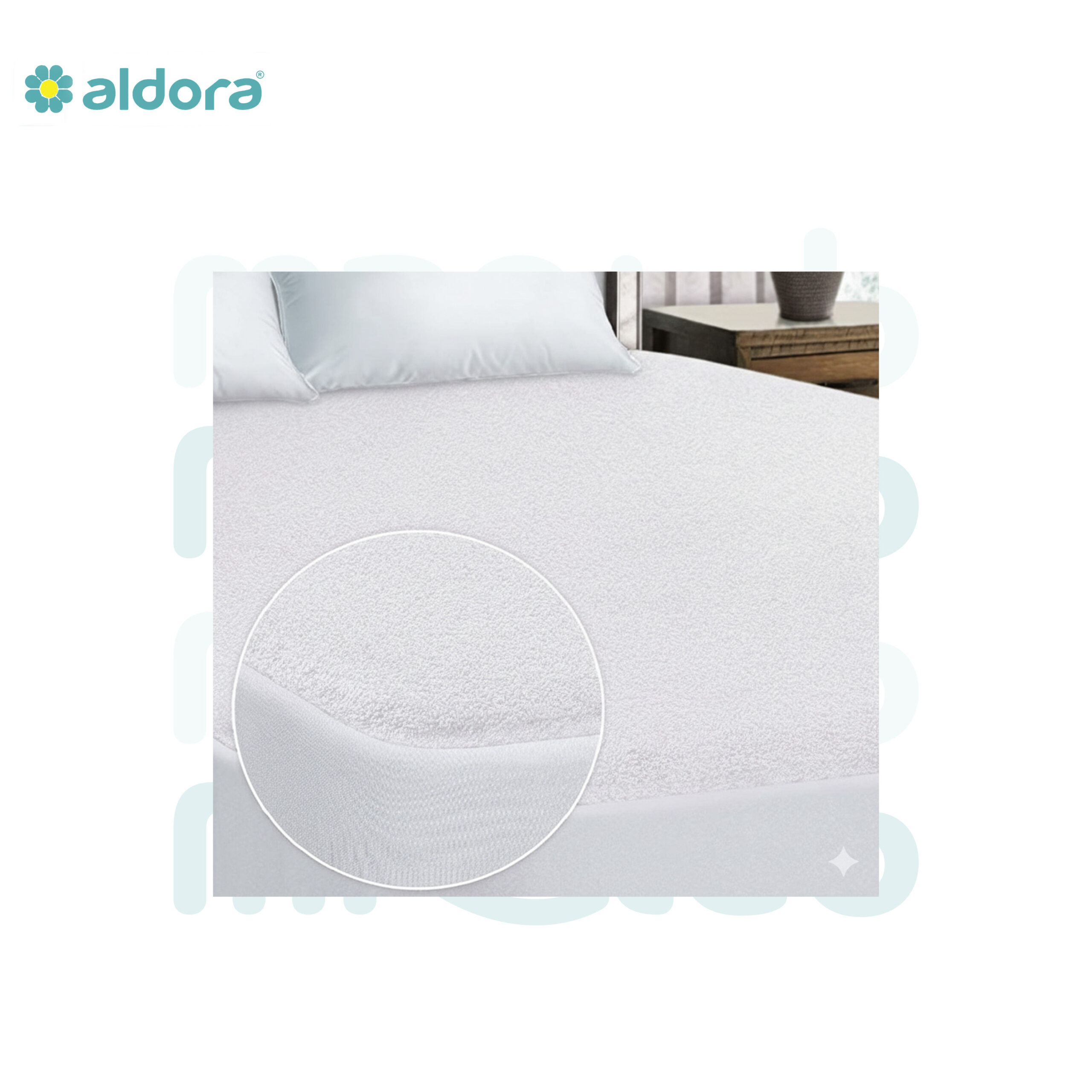 Aldora White Mattress Protector – 200cm – mrateb
